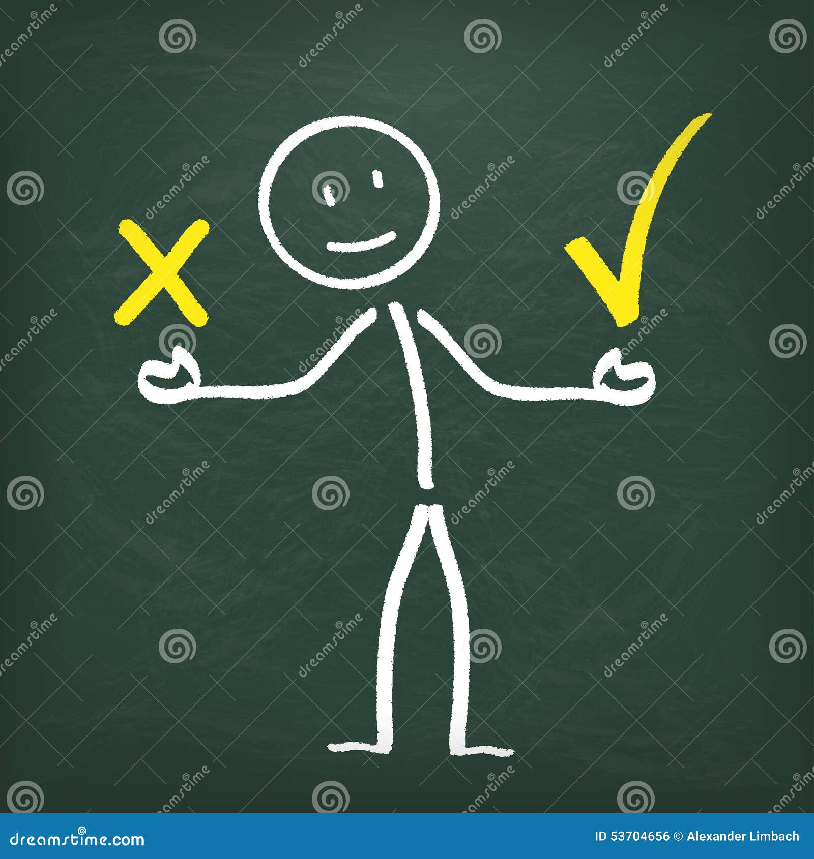 Blackboard Stickman 2 Communication Problem Stock Vector - Illustration ...