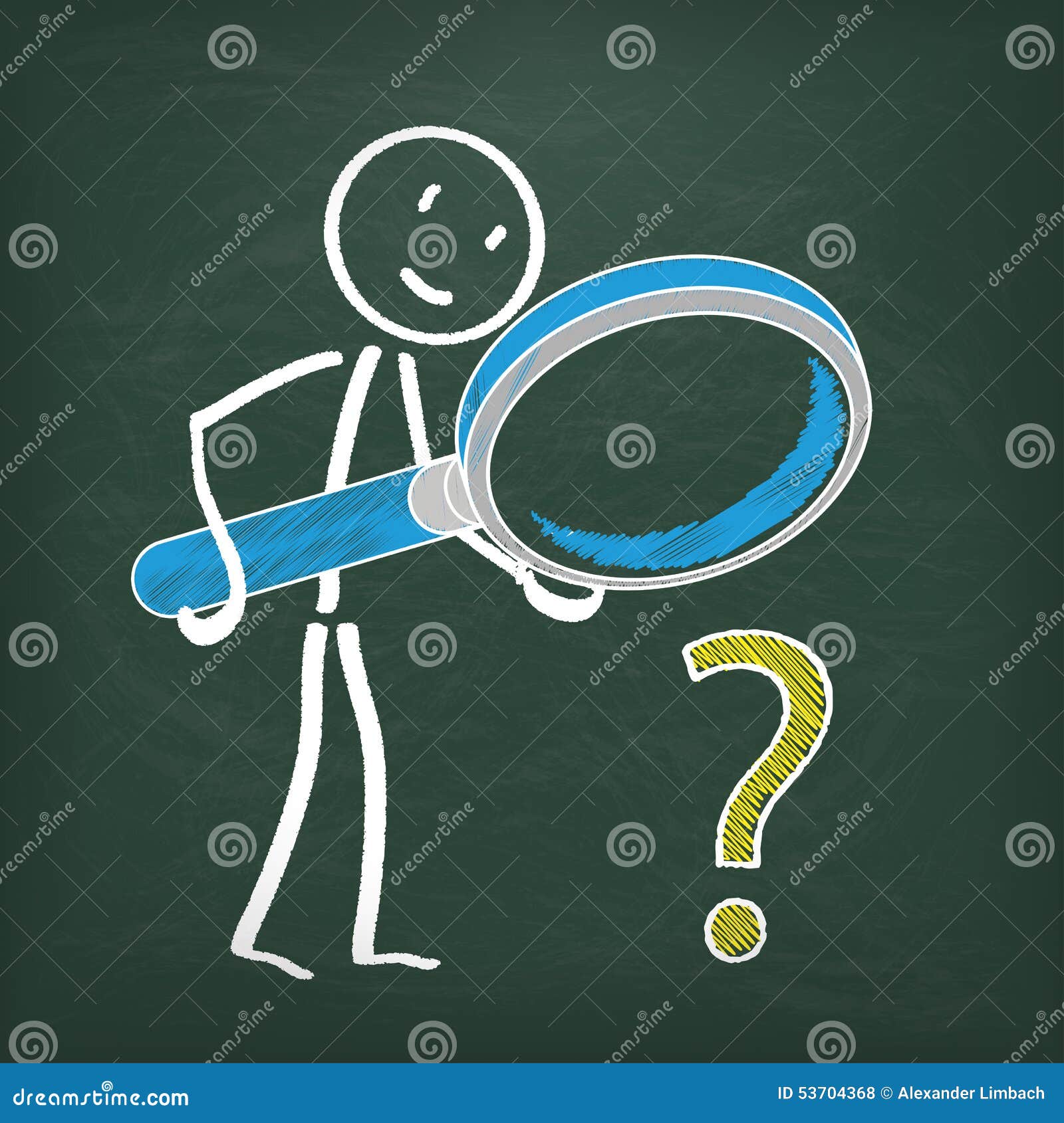 Stickman Question Mark Thinking Stock Image | CartoonDealer.com #12720187