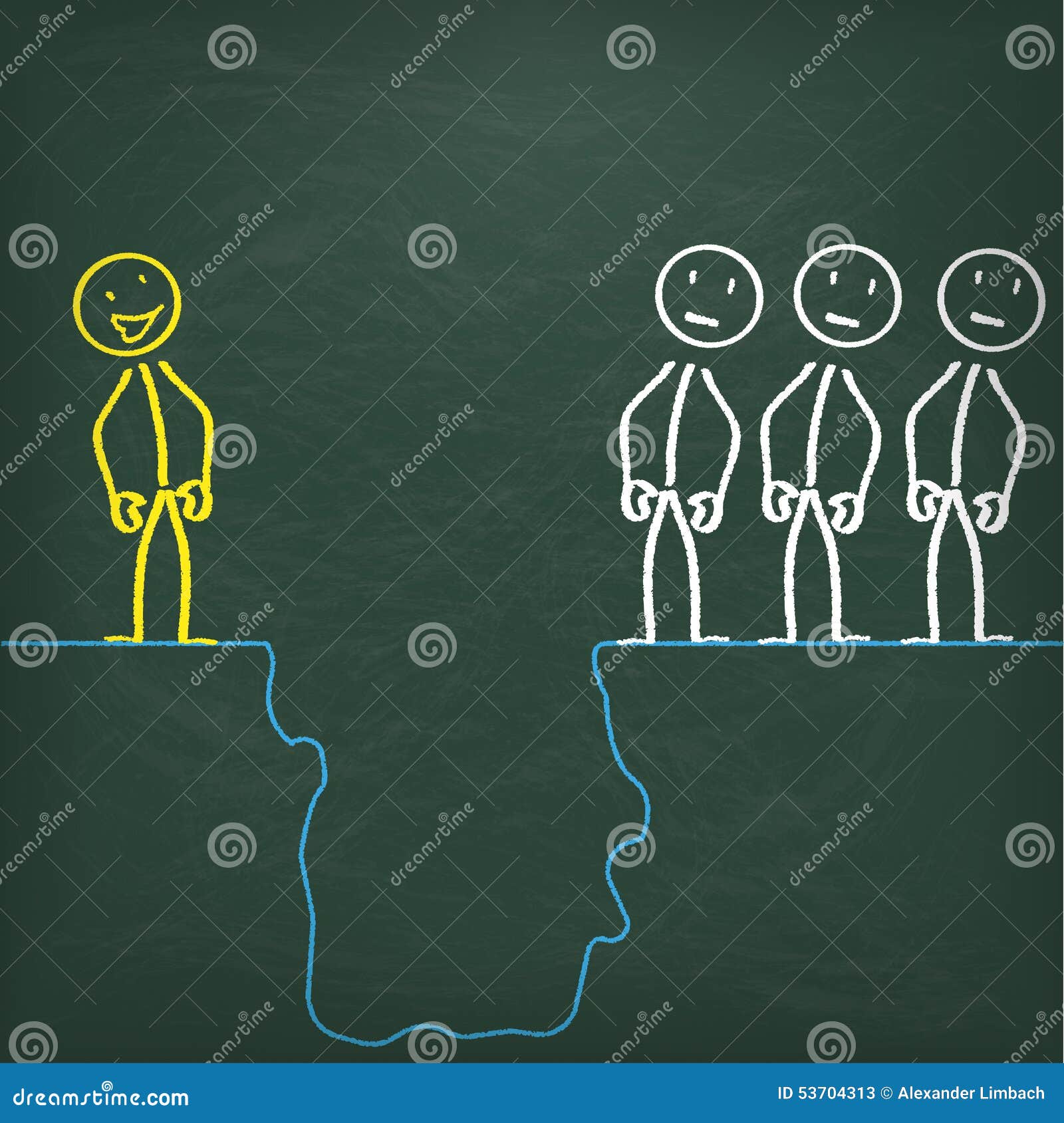 Blackboard Stickman Rift Mastermind Stock Vector - Illustration of ...