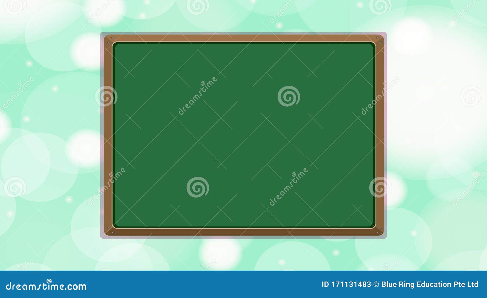 Blackboard Template Design With Ducks In The Park Cartoon Vector ...