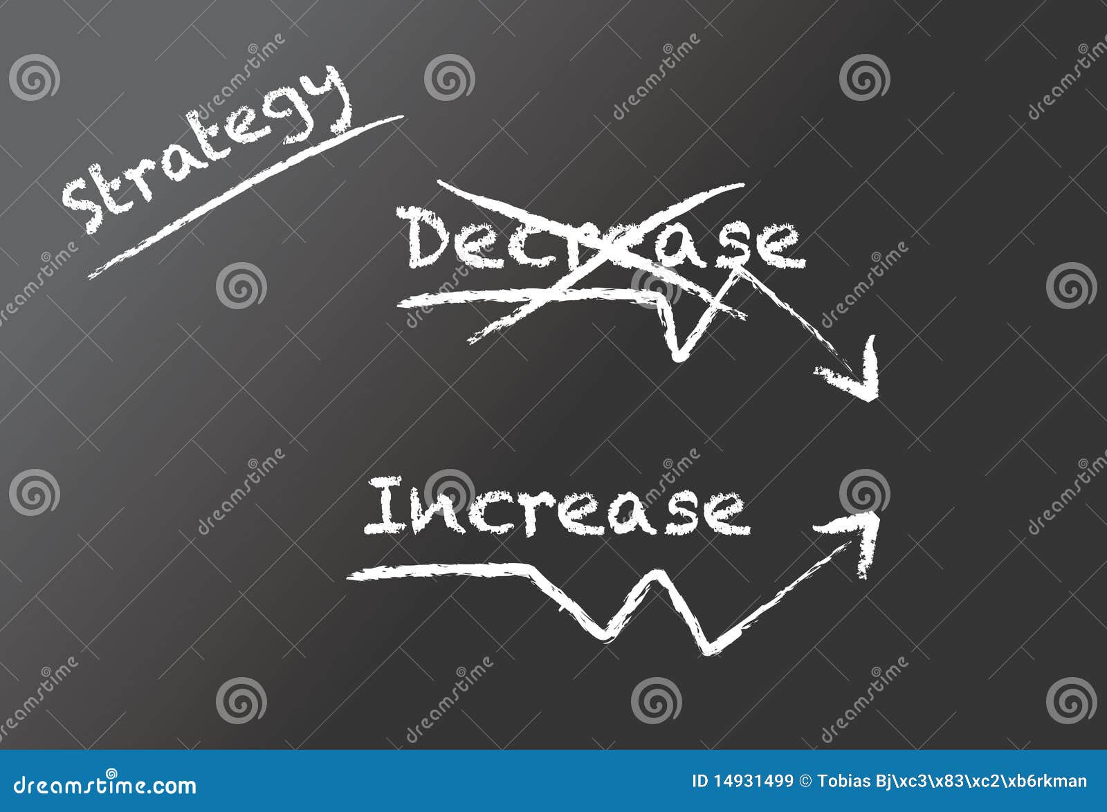 Blackboard with text stock illustration. Illustration of business ...