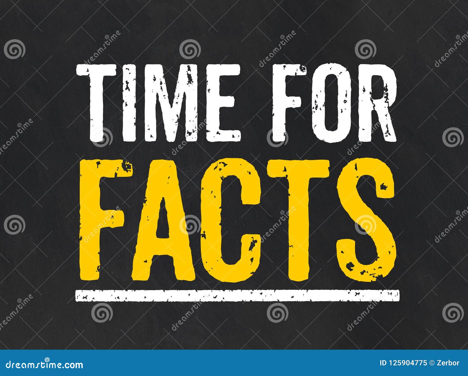 Blackboard with the Text Time for Facts Stock Illustration ...
