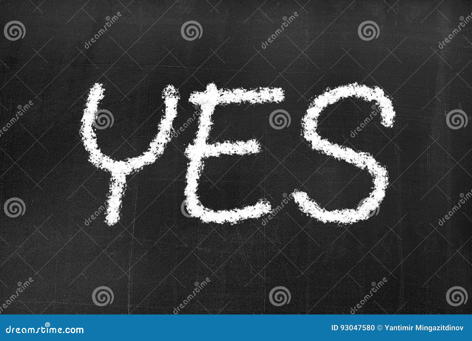 Blackboard with the Text `yes` Stock Photo - Image of background ...