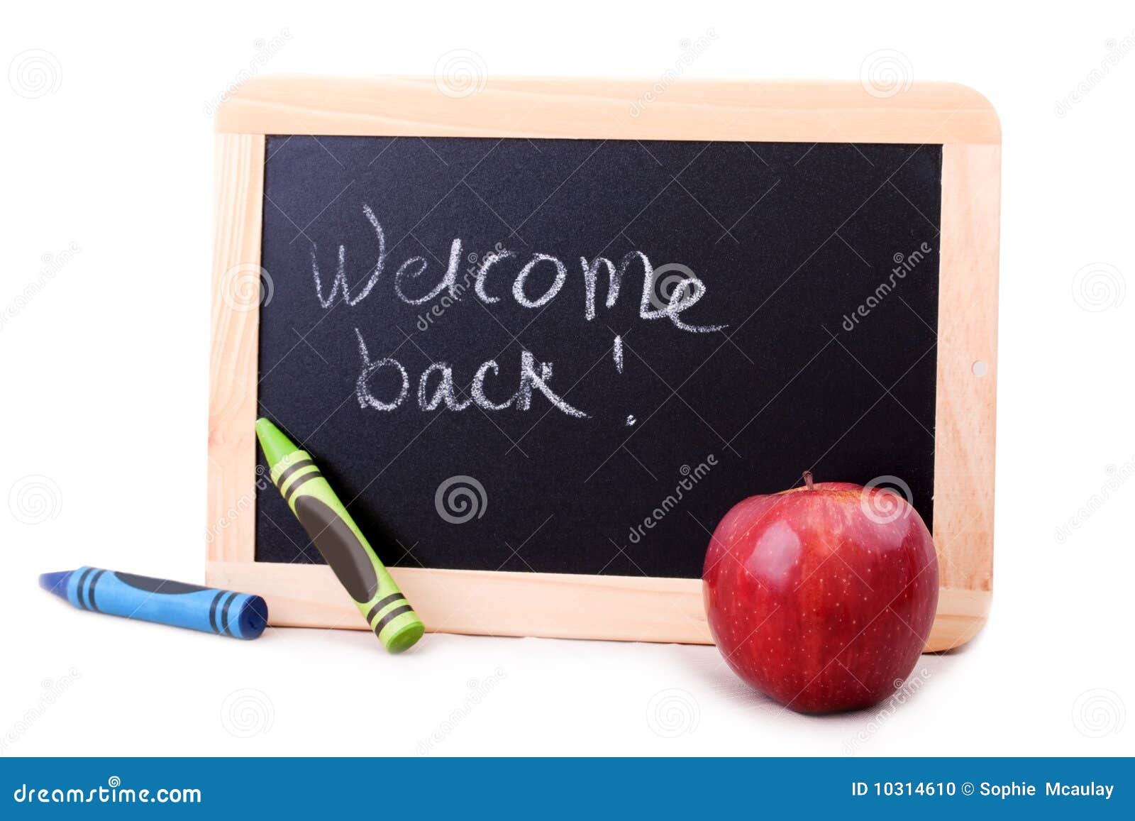 Blackboard with Welcome Back Message Stock Photo - Image of chalkboard ...
