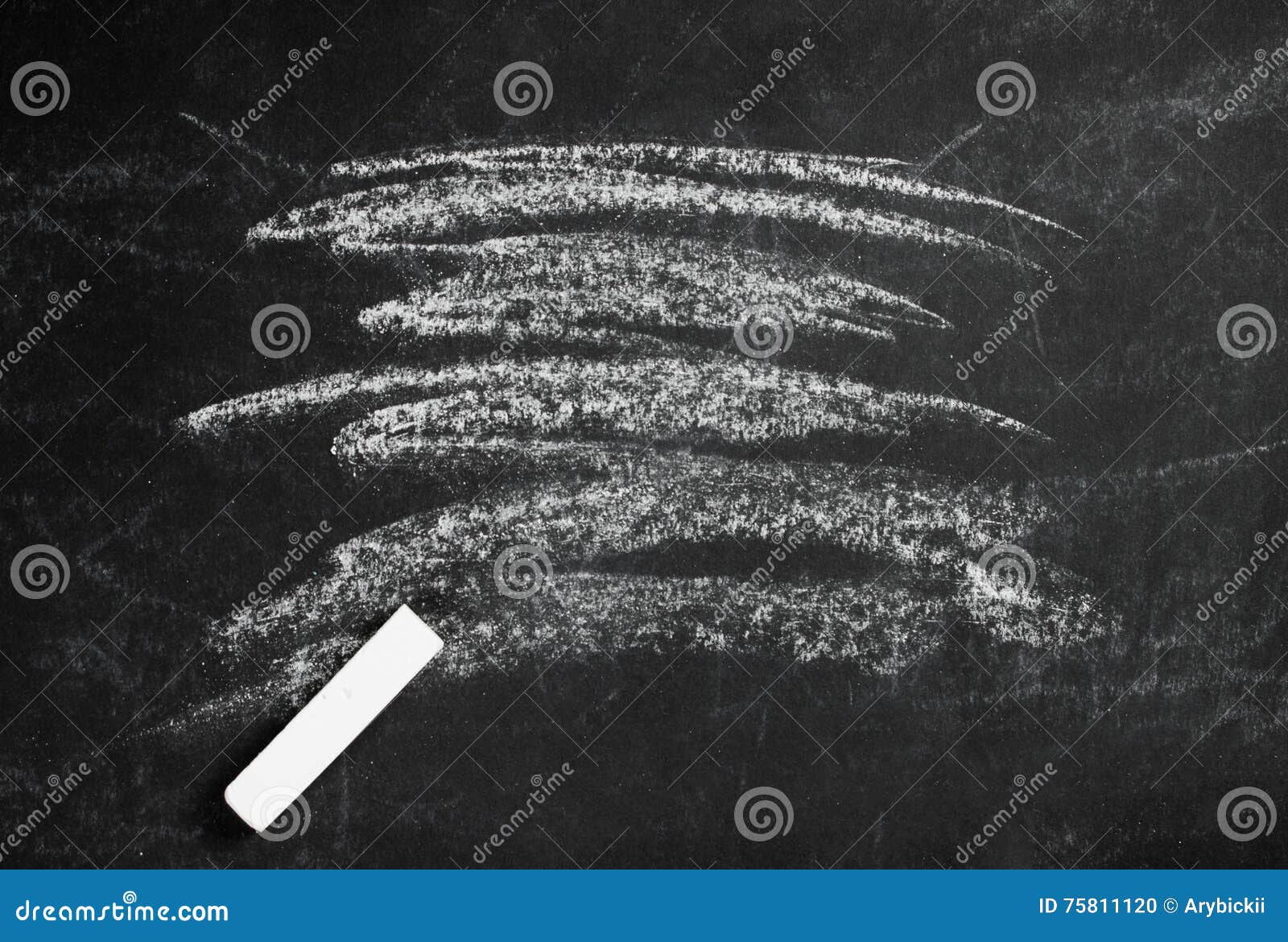 Blackboard with White Chalk. Stock Photo - Image of formula, black ...