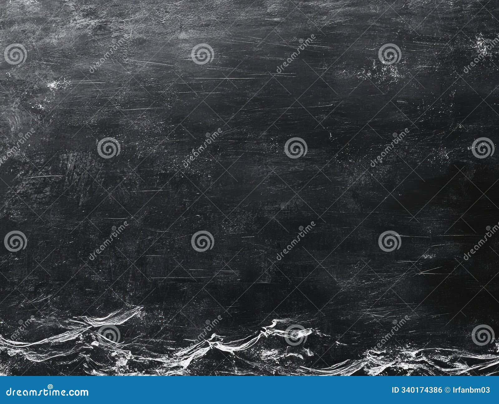 Blackboard with White Waves at the Bottom Stock Illustration ...