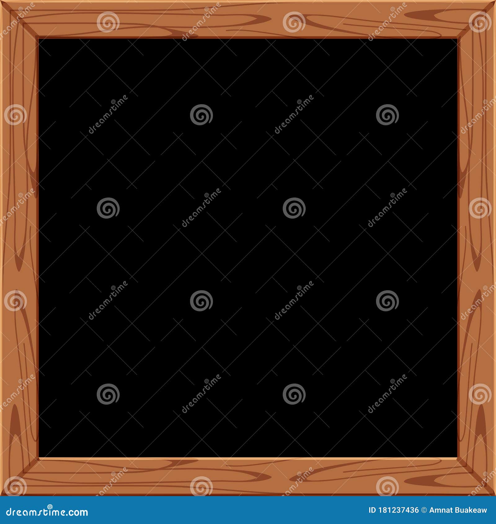 Blackboard Wooden Frame for Banner and Copy Space Text, Chalkboard ...