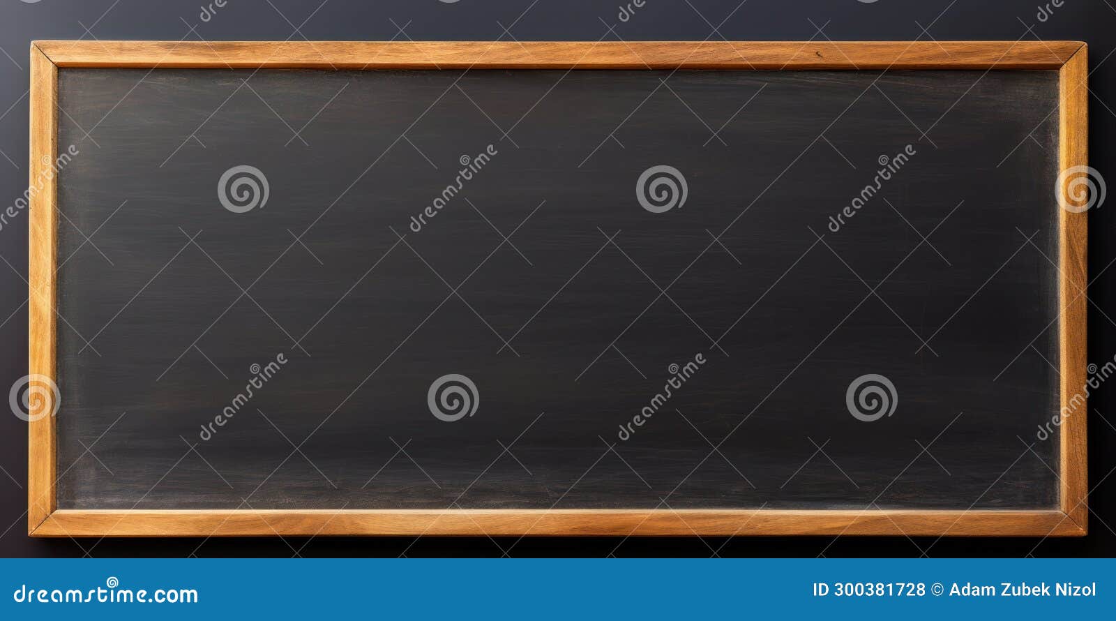 A Blackboard with a Wooden Frame Stock Illustration - Illustration of ...