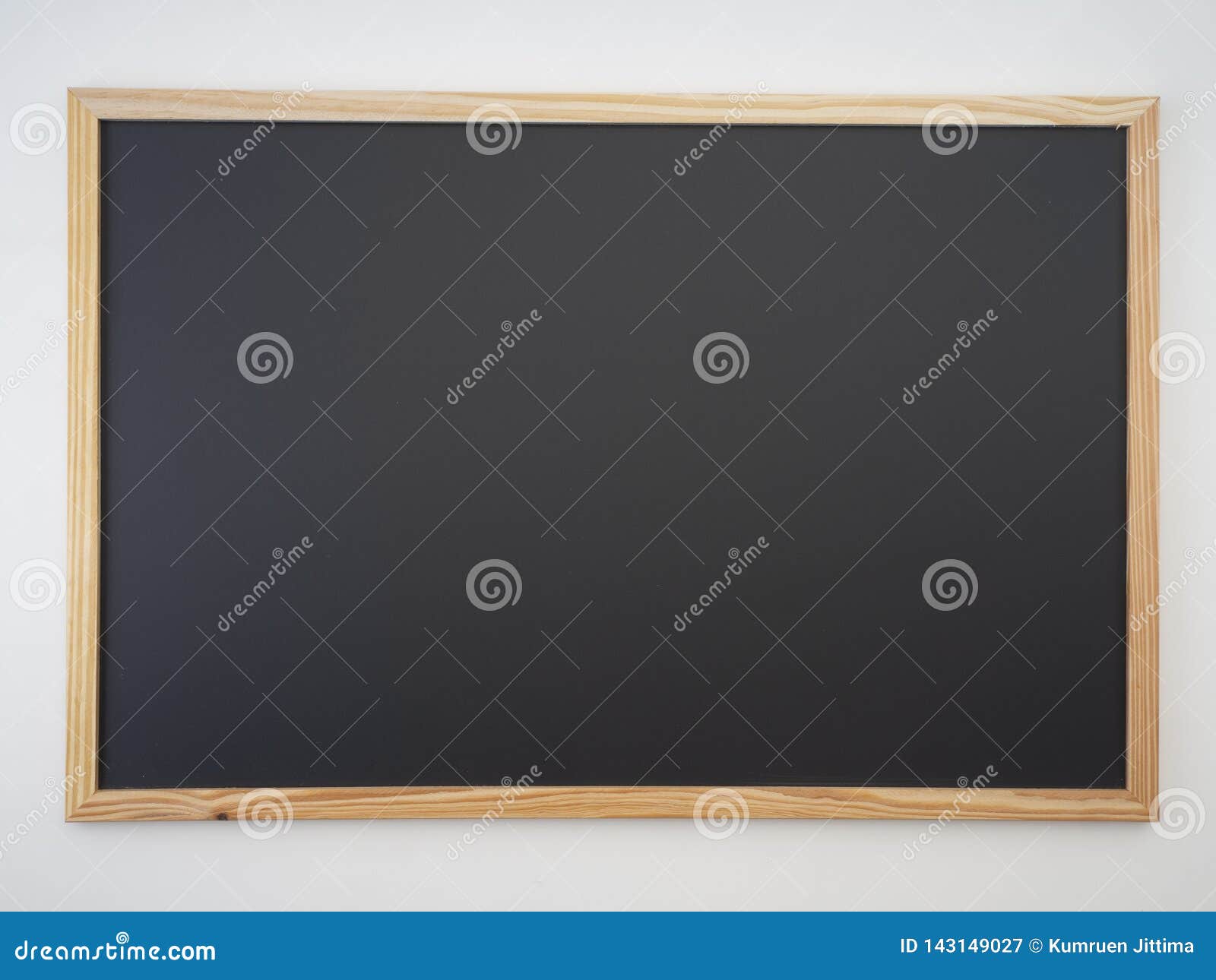 Blackboard, Wooden Frame, Empty Space for Design Stock Image - Image of ...