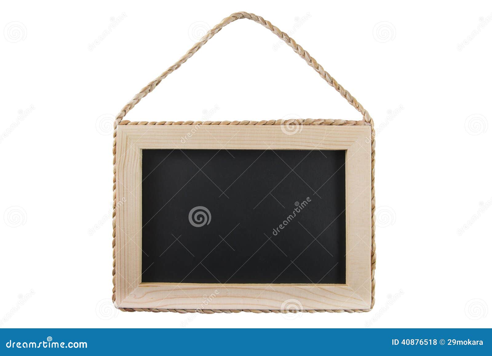Blackboard with Wooden Frame Isolated on White Bac Stock Photo - Image ...