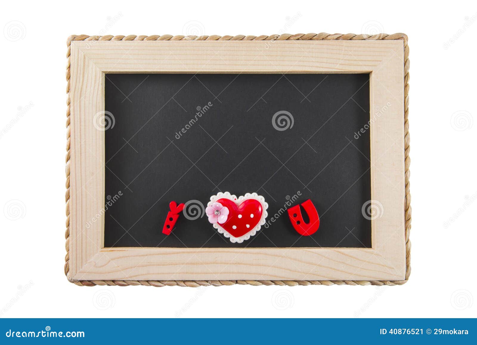 Blackboard with Wooden Frame Isolated on White Bac Stock Image - Image ...