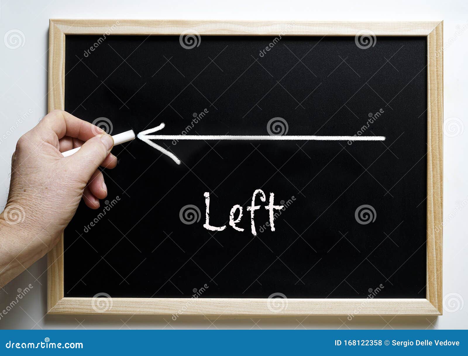 The Word Left on a Blackboard Stock Photo - Image of empty, business ...