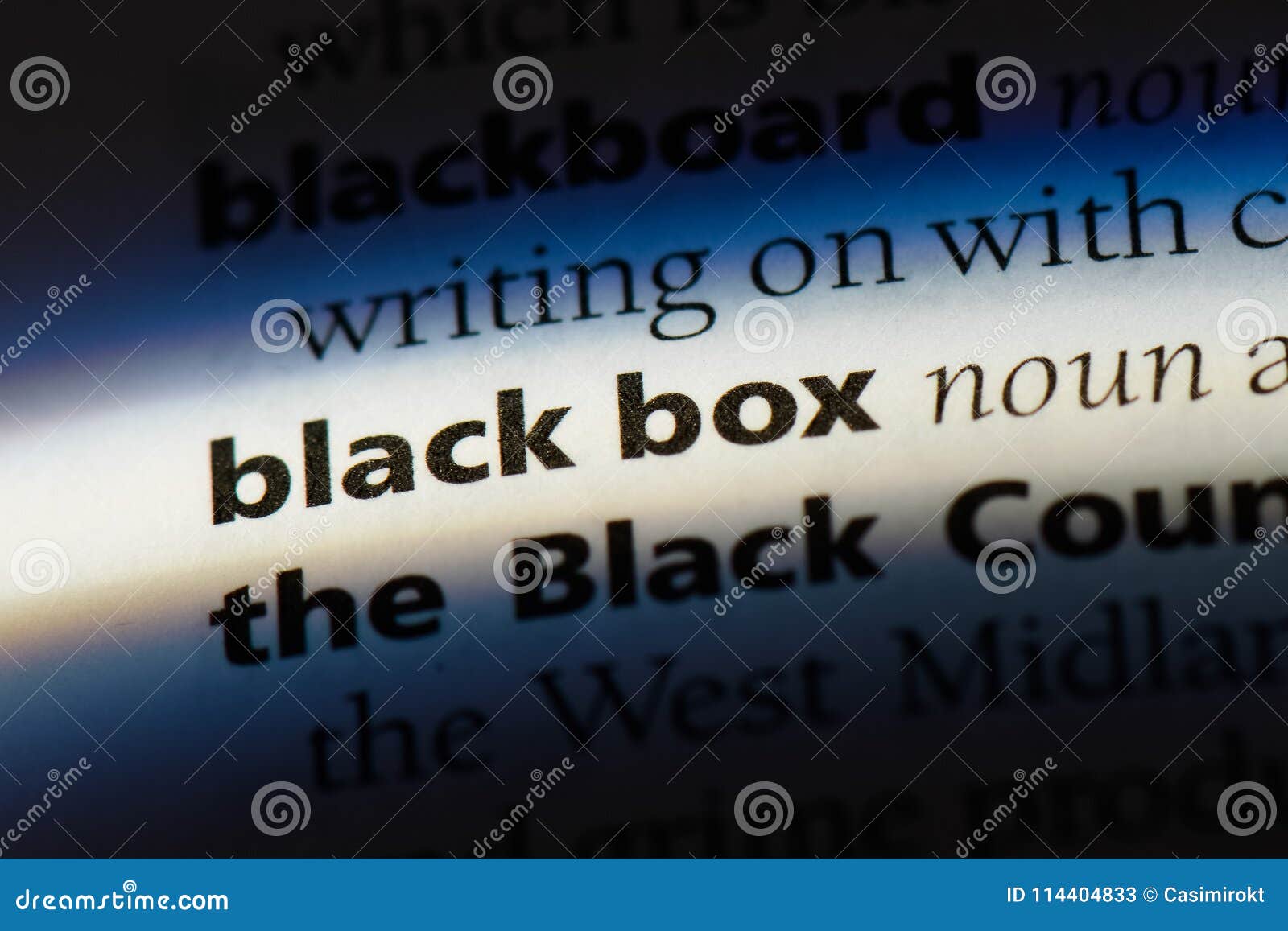 Blackbox stock image. Image of english, word, book, page - 114404833