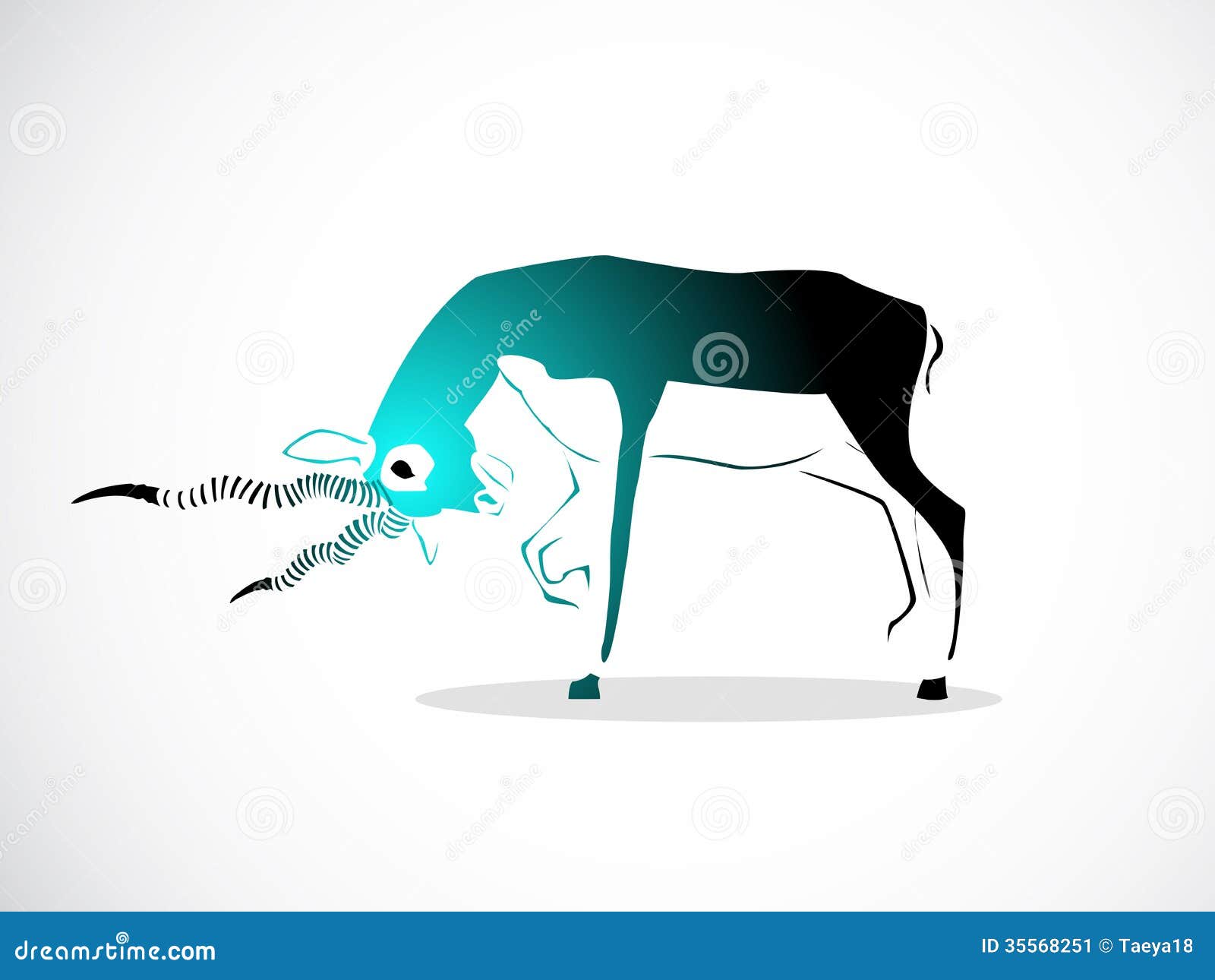 Blackbuck stock vector. Illustration of deer, horns, graphics - 35568251