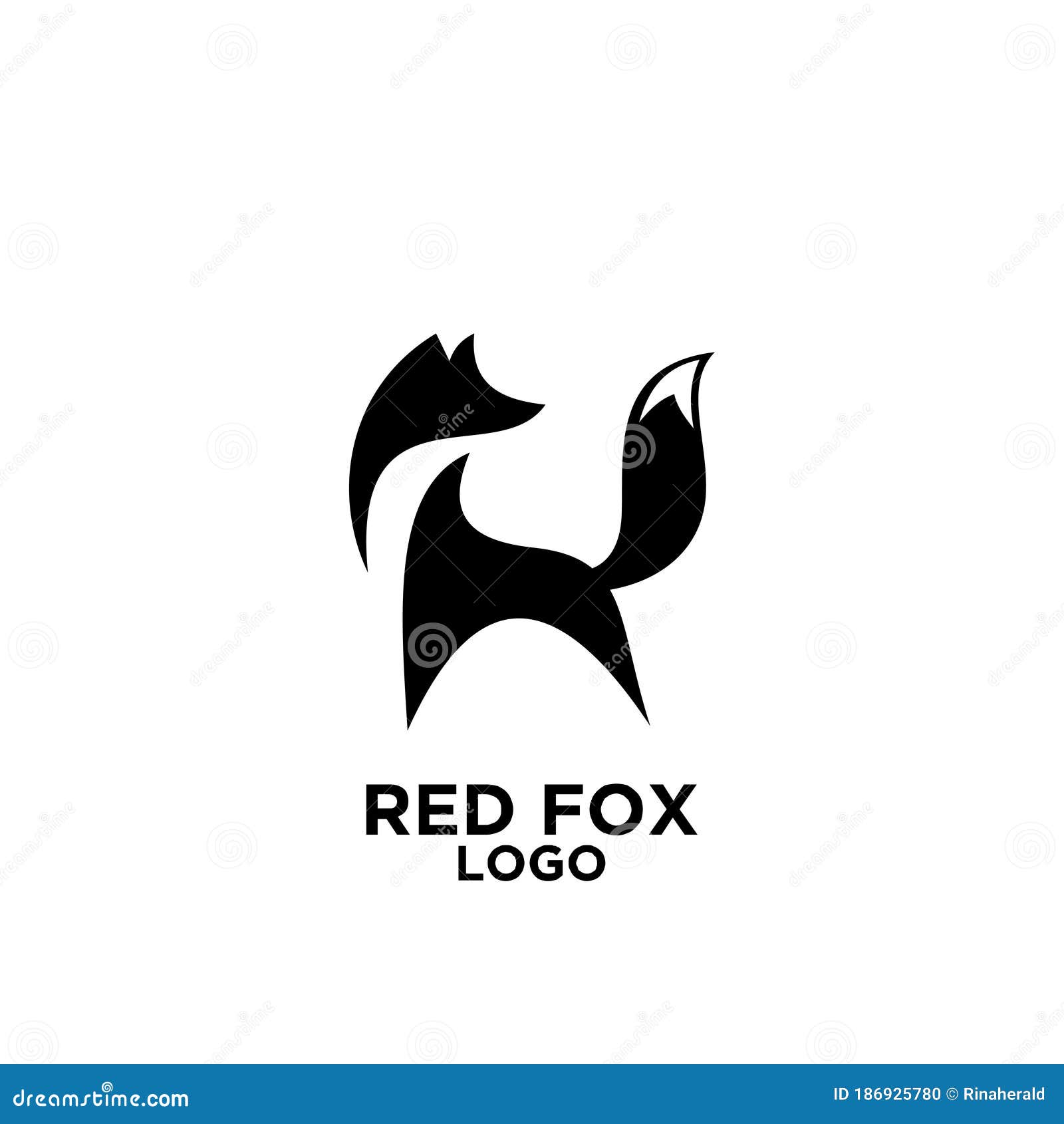 Red Fox Modern Abstract Simple Logo Icon Design Stock Vector ...