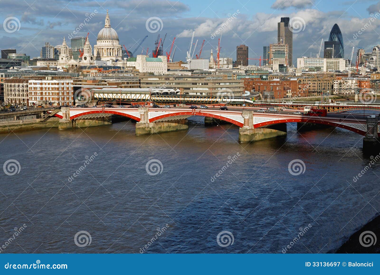 Blackfriars Bridge London stock image. Image of historic - 33136697