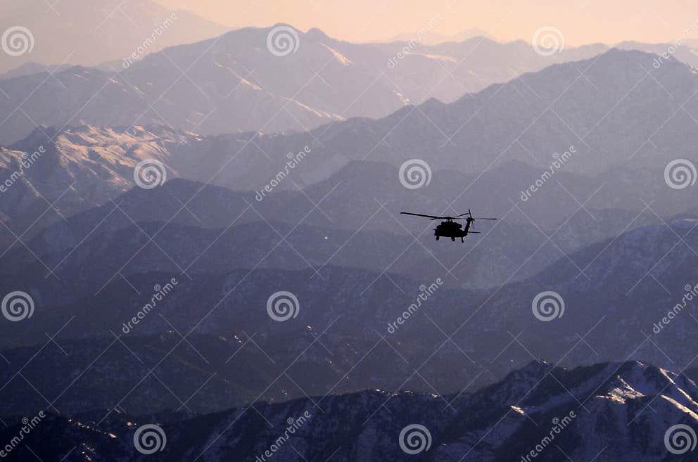 Blackhawk, Sunset, Afghanistan Stock Photo - Image of blackhawk ...