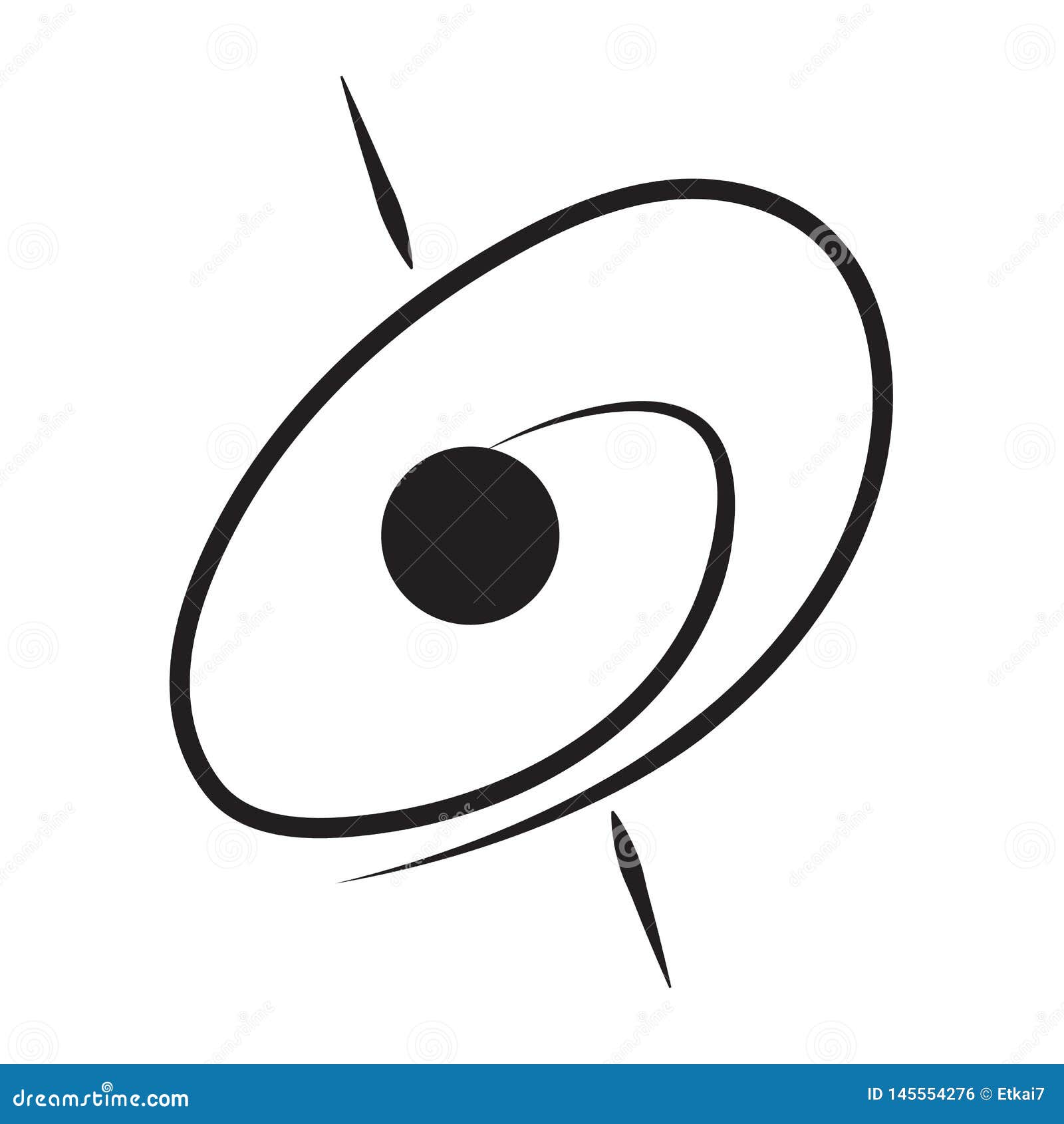 Blackhole Outline Icon. Isolated Stock Vector - Illustration of ...