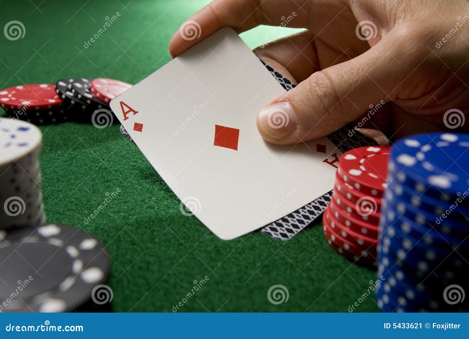 Blackjack hand with Ace stock image. Image of diamonds - 5433621