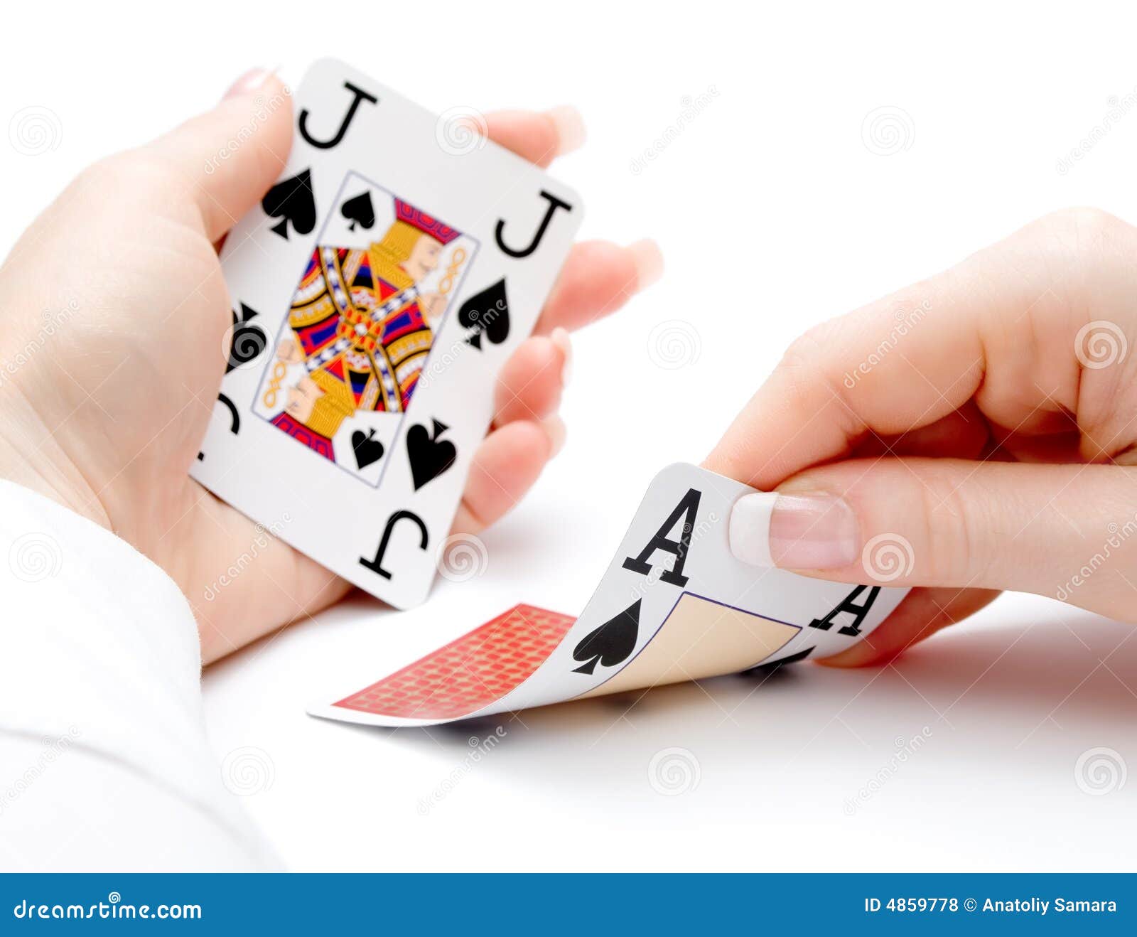 Blackjack Hand - Drawing Ace Stock Photo - Image of house, deck: 4859778