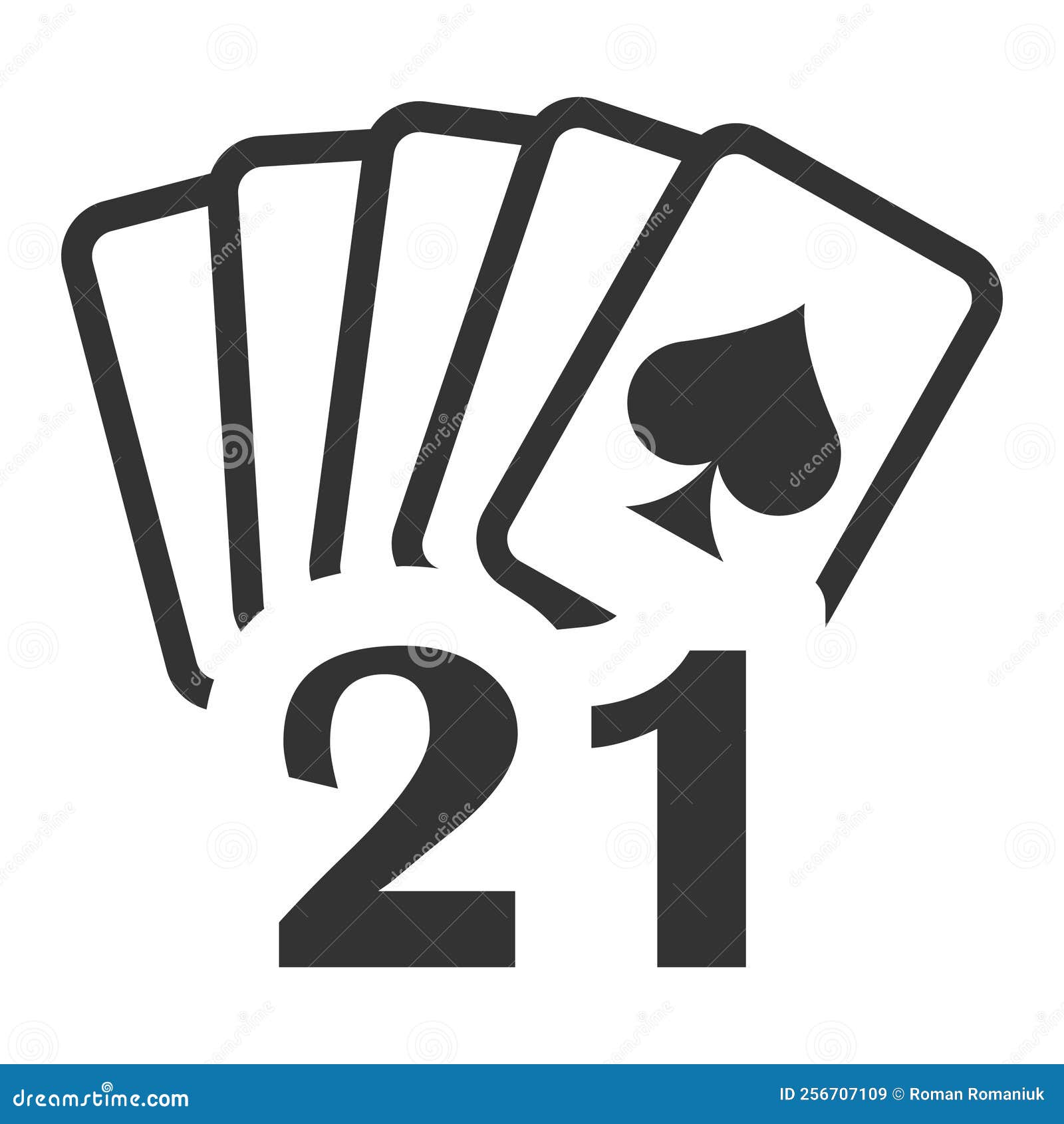 Blackjack Icon. Flat Style Vector Illustration Isolated on White Background Stock Vector ...