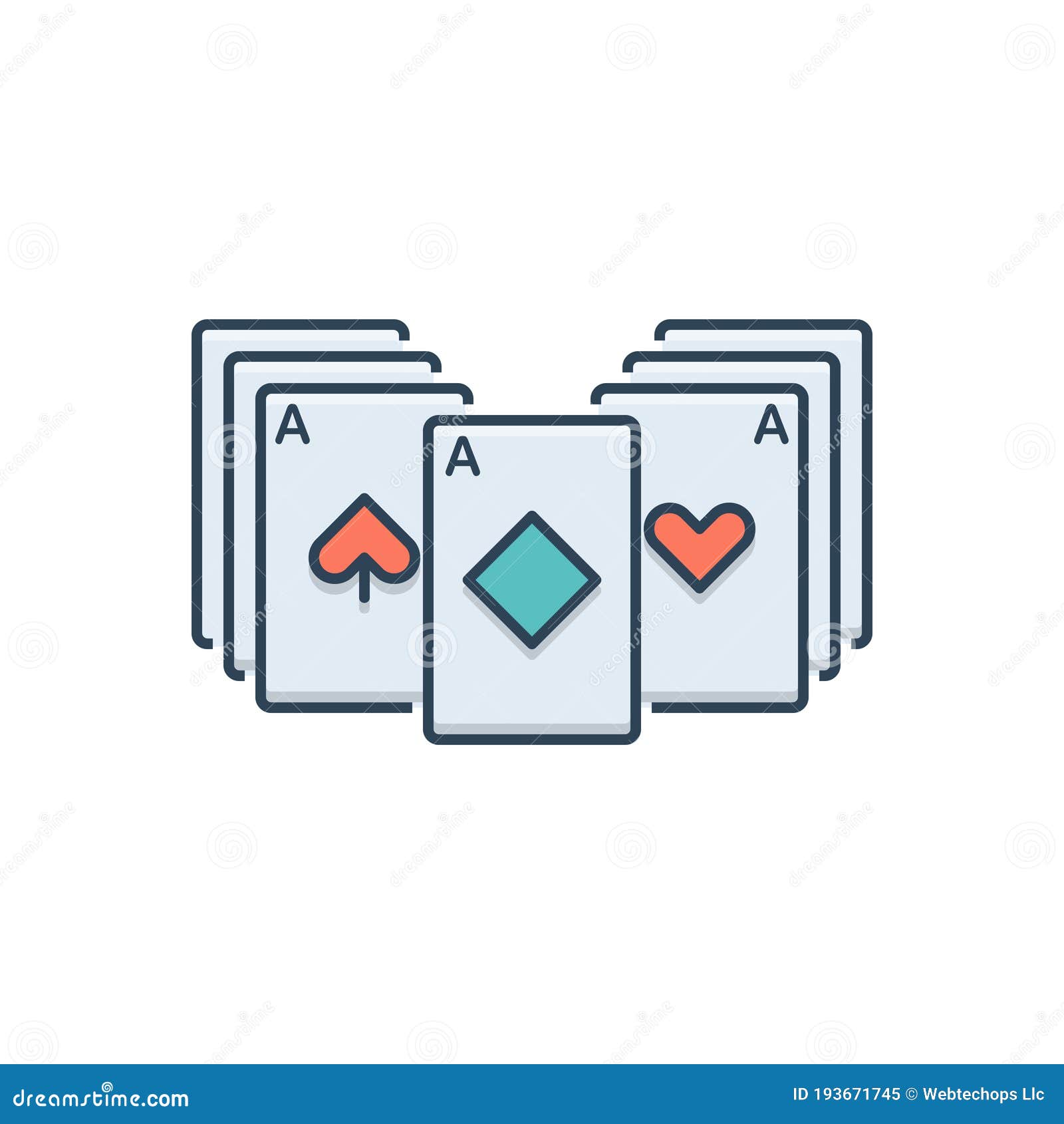 Blackjack Playing Cards [2] Cartoon Vector | CartoonDealer.com #7772171