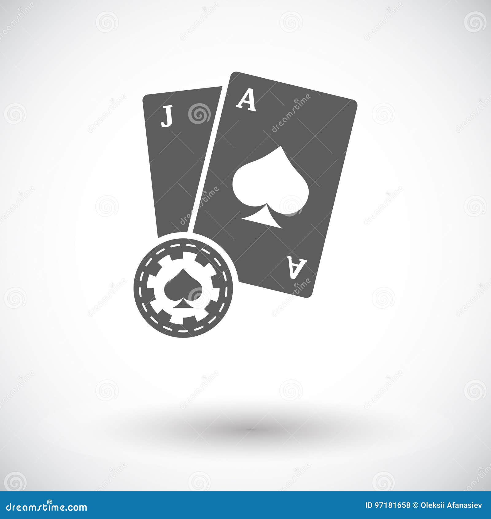 Blackjack stock vector. Illustration of clip, poker, playing - 97181658