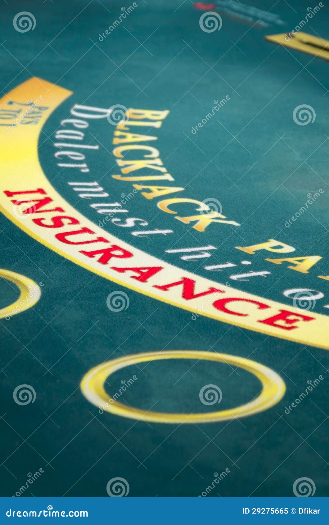 Blackjack table stock image. Image of closeup, leisure - 29275665