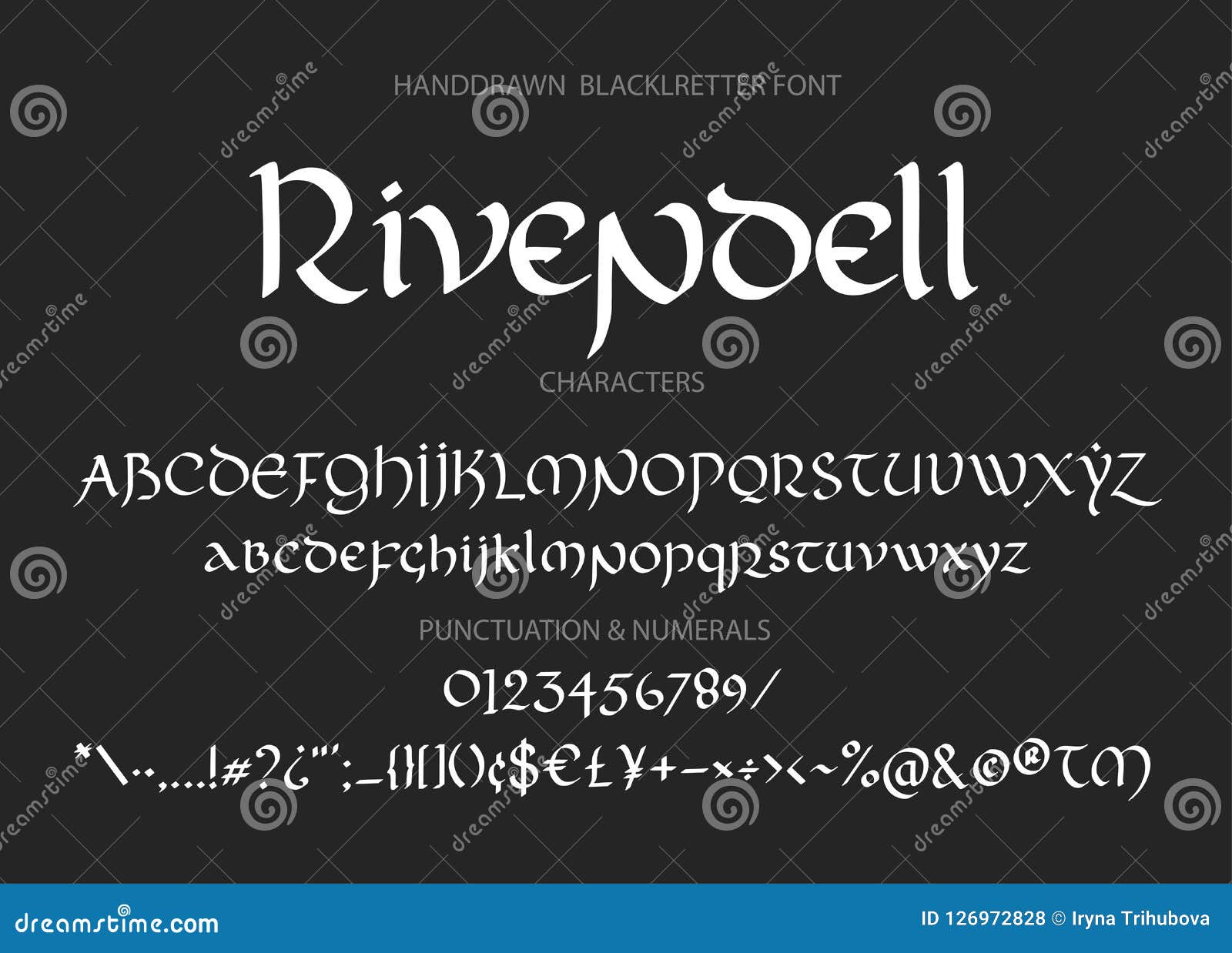 Decorative Vintage Magic Styled Letters. Vector Script. Stock Vector ...