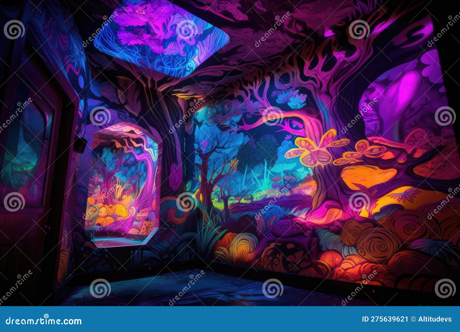 Blacklight and Uv-reactive Masterpiece, Featuring Surrealistic Scenes ...