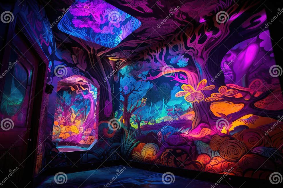 Blacklight and Uv-reactive Masterpiece, Featuring Surrealistic Scenes ...