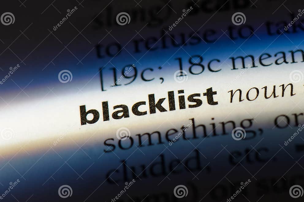Blacklist stockbild. Bild von seite, informationen, idee - 114405071