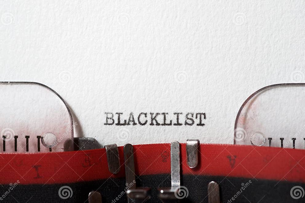 Blacklist concept view stock photo. Image of letter - 218418156