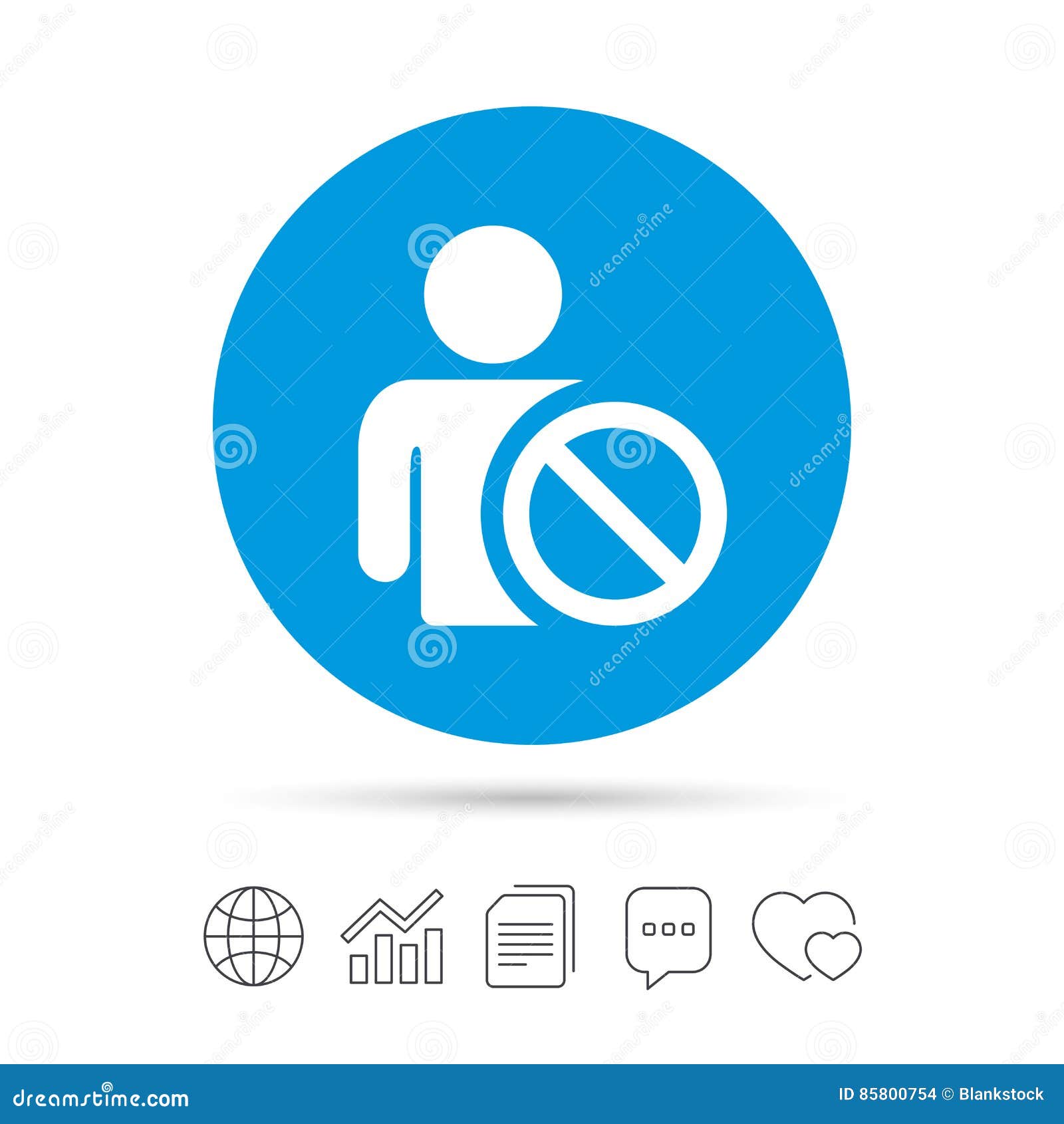 Blacklist Sign Icon. User Not Allowed Symbol Stock Vector ...