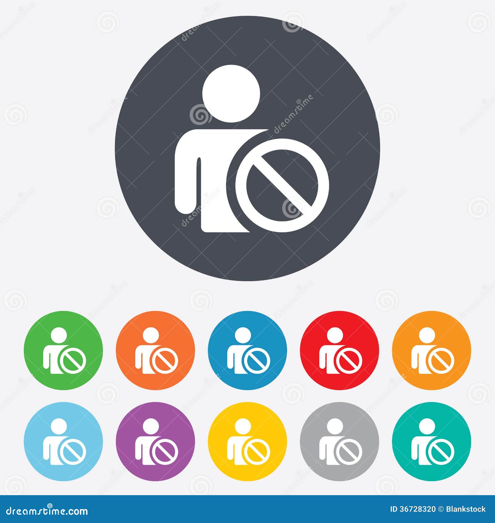 Blacklist Sign Icon. User Not Allowed Symbol Stock Illustration ...