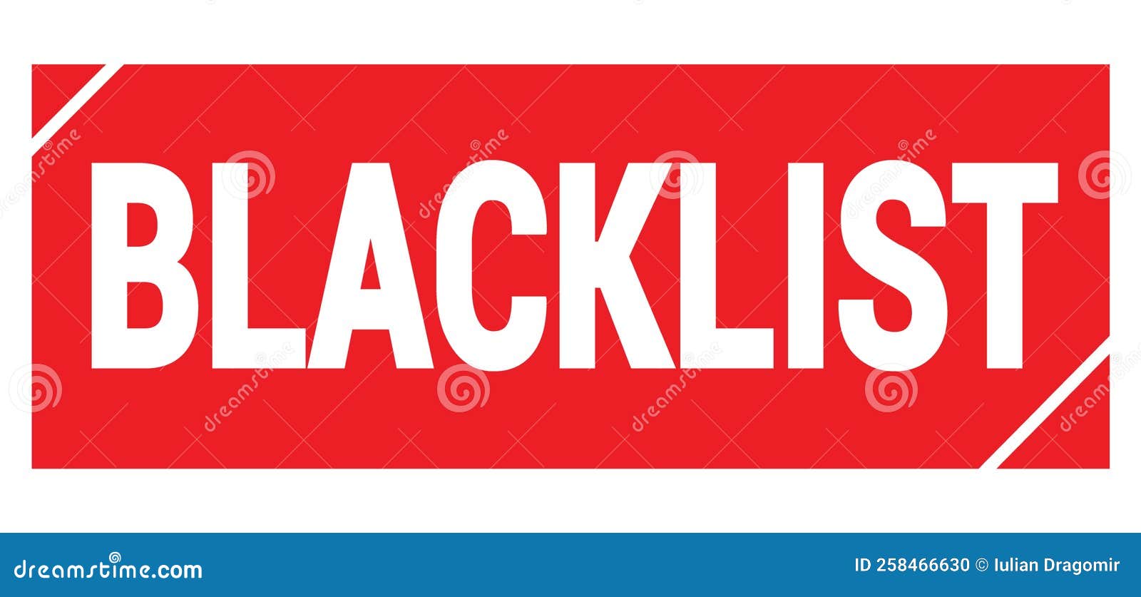BLACKLIST Text Written on Red Stamp Sign Stock Illustration ...