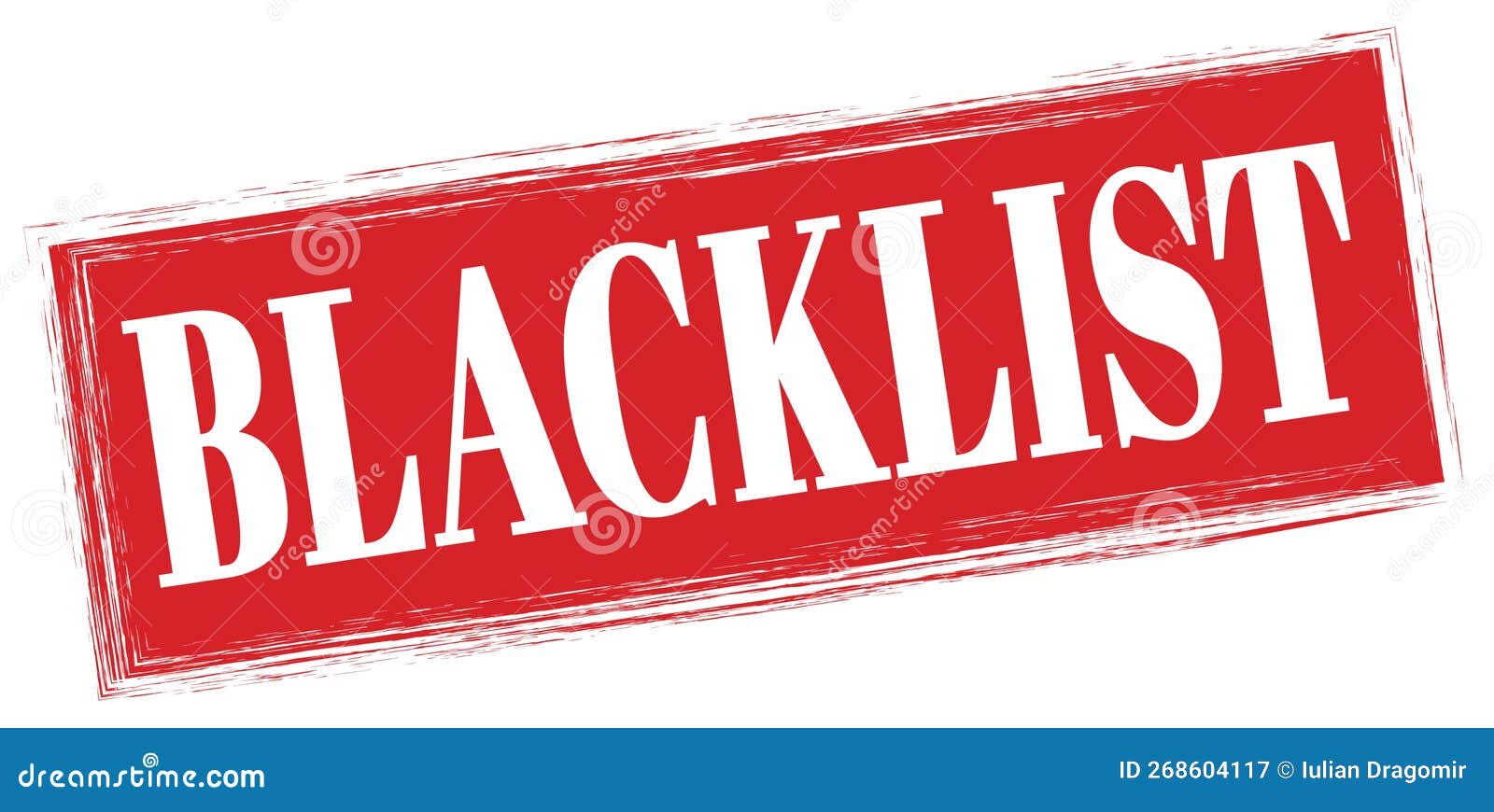 BLACKLIST Text Written on Red Stamp Sign Stock Illustration ...