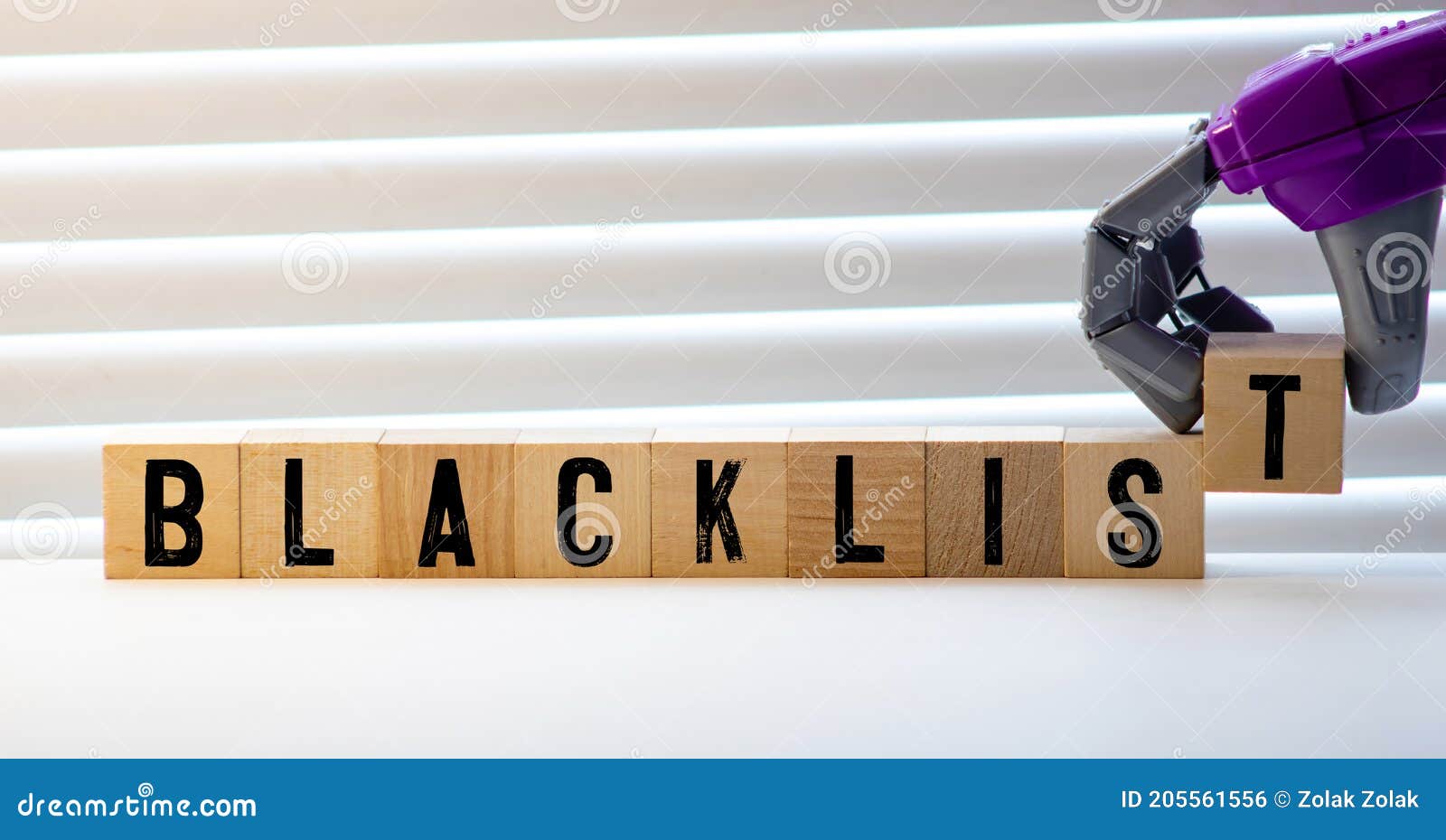 BLACKLIST Word Made with Building Blocks Stock Photo - Image of quote ...