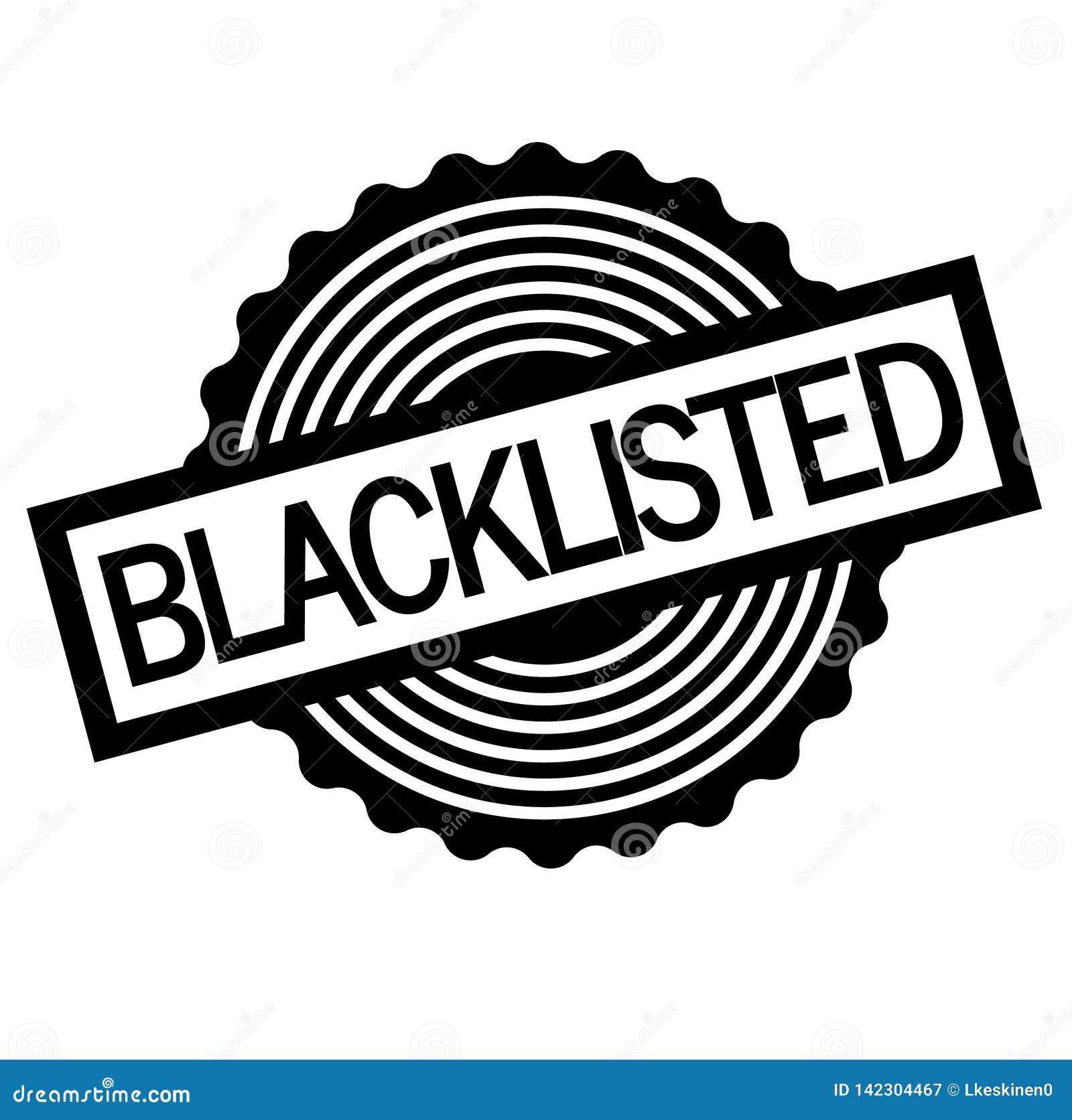 Blacklisted stamp on white stock vector. Illustration of ostracize ...