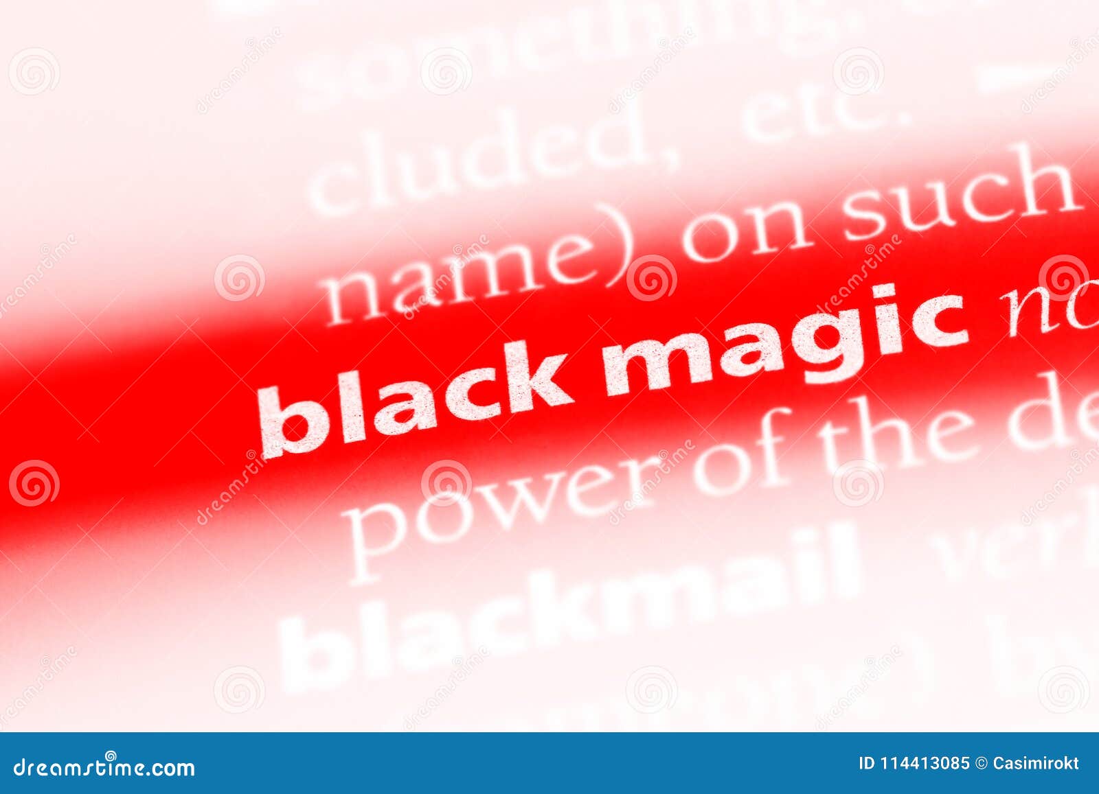 Blackmagic stock image. Image of info, closeup, text - 114413085