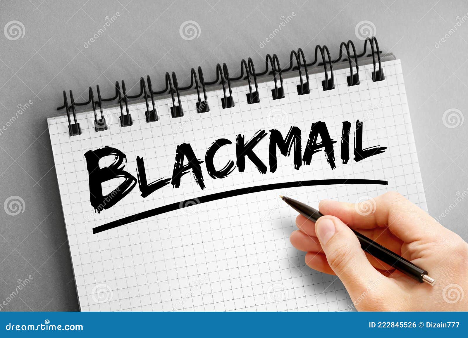 The Word BLACKMAILING Written On Wooden Cubes Isolated On A Black Background Royalty-Free Stock ...