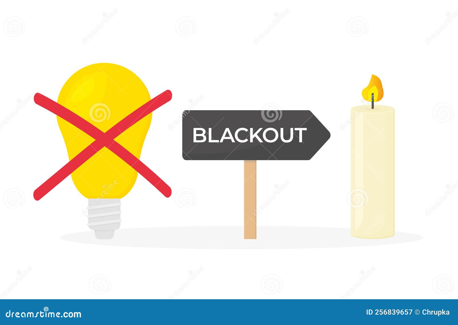 Blackout Concept, Energy Crisis, Threat of a Power Cut Stock Vector ...