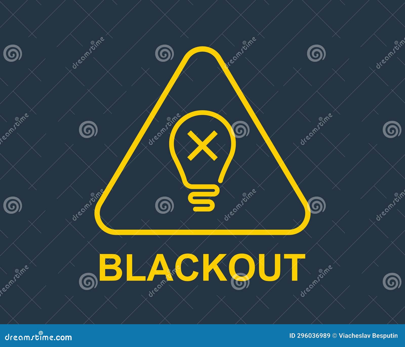 Blackout Icon. Turning Off the Lights Stock Vector - Illustration of ...