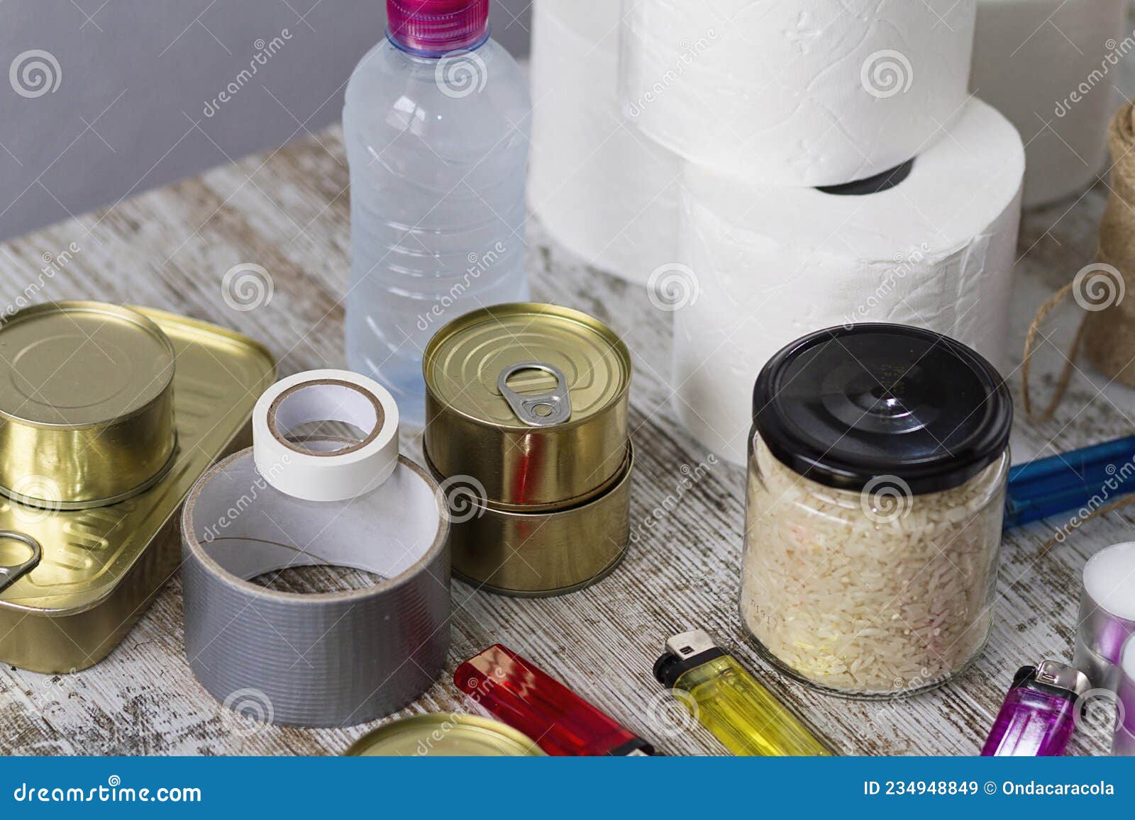 Basic survival kit stock image. Image of emergency, necessity - 234948849