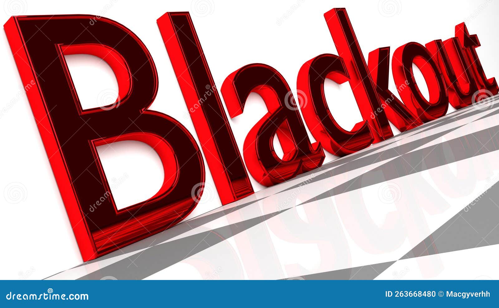 Blackout Word in Glossy Red Stock Illustration - Illustration of ...