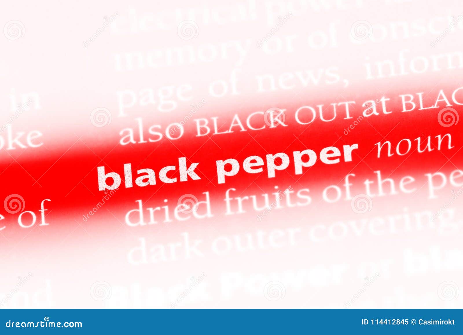Blackpepper stock afbeelding. Image of schrijven, tekst - 114412845