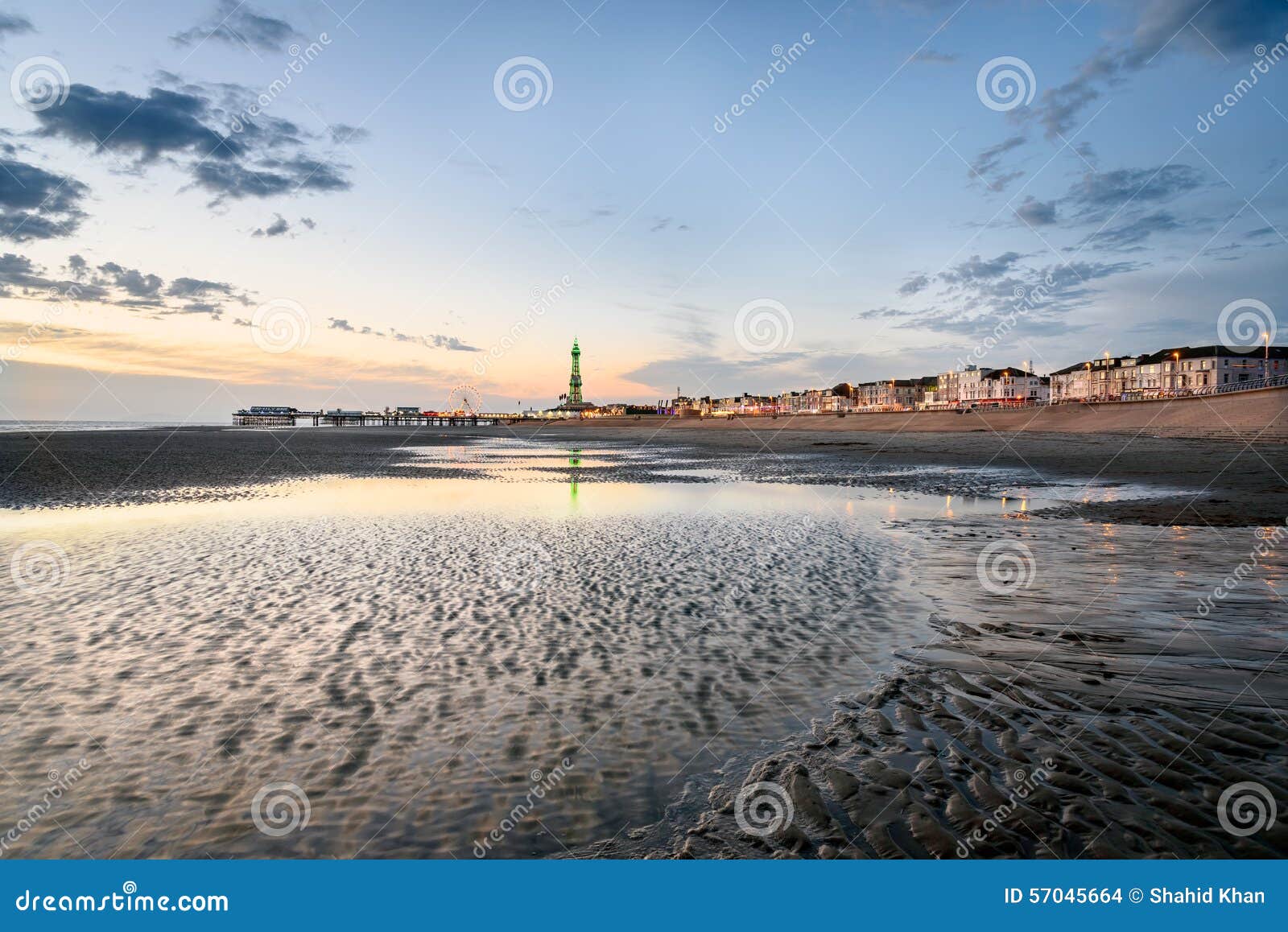 Blackpool Beach stock photo. Image of ferris, tower, pier - 57045664