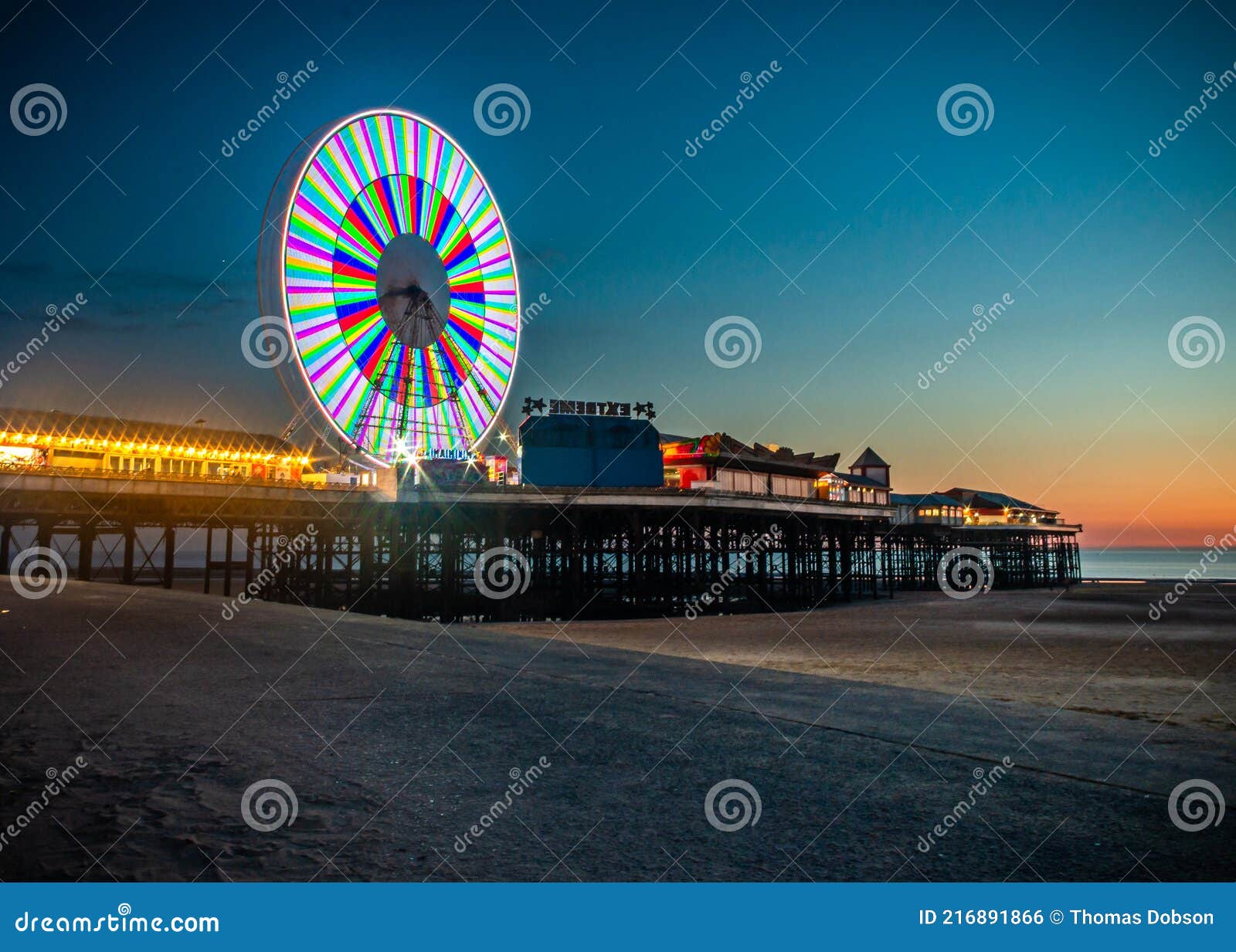 Blackpool Central Pier Big Wheel Stock Photo - Image of destination ...