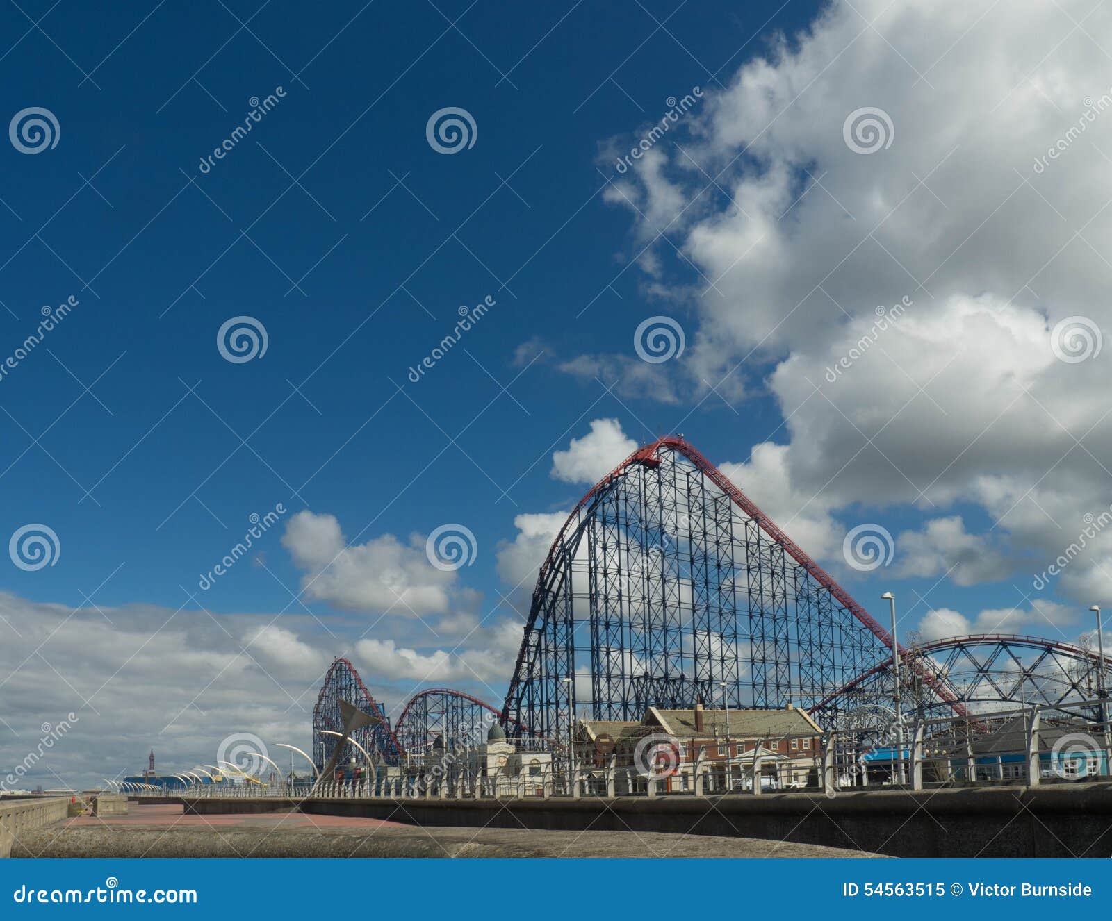 Blackpool Fun Fair stock image. Image of coaster, tower - 54563515