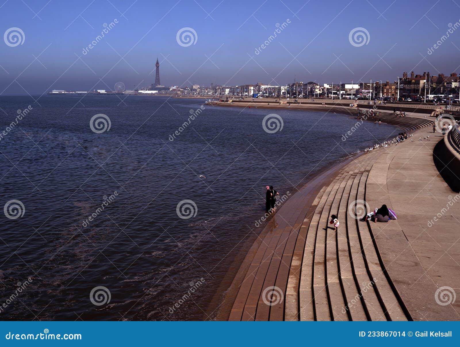 Blackpool Promenade With Modern Sculptures Royalty-Free Stock Image ...